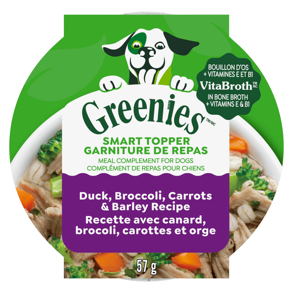 GREENIES™ SMART TOPPER Duck, Broccoli, Carrots & Barley Recipe