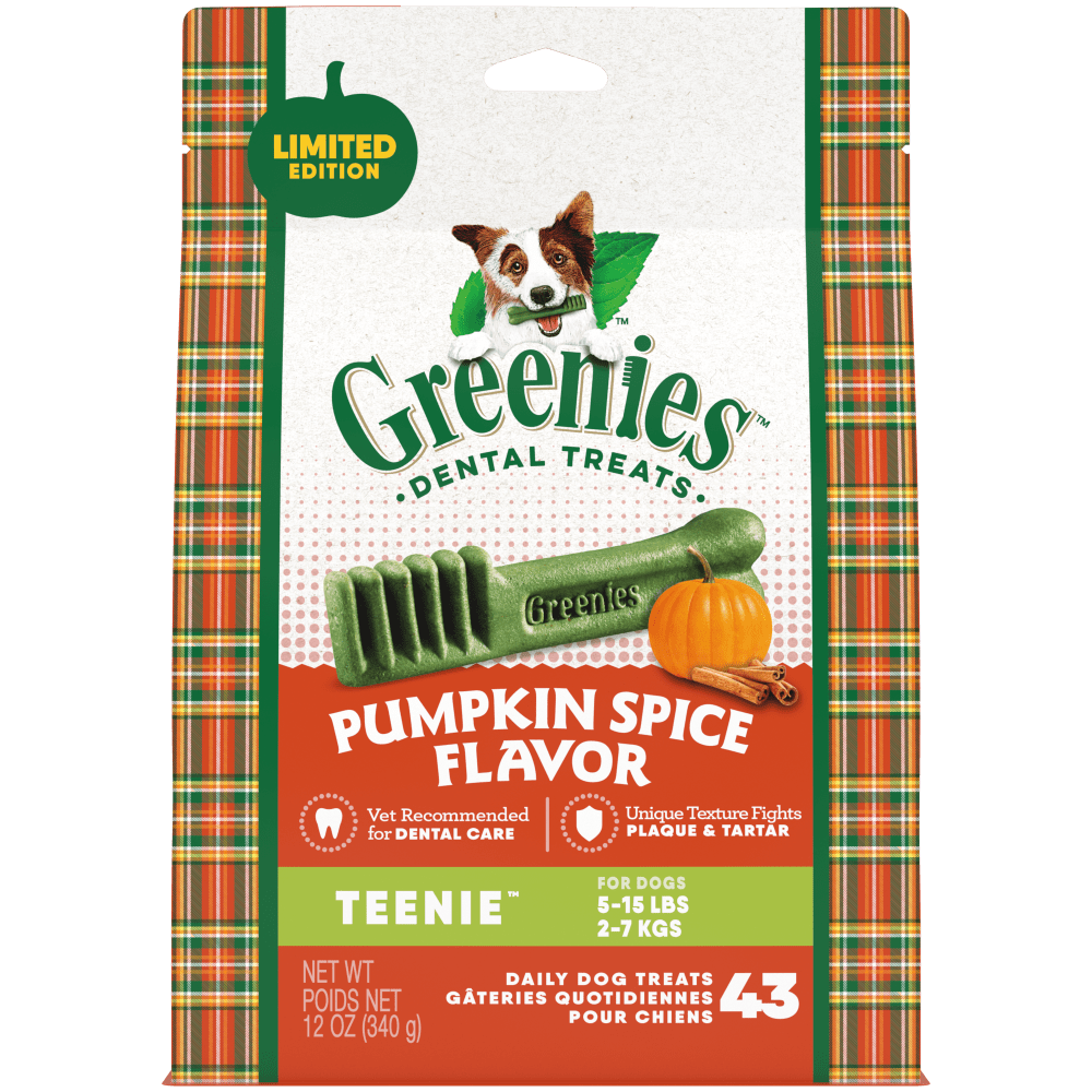 GREENIES Pumpkin Spice Flavour TEENIE Dog Dental Chews