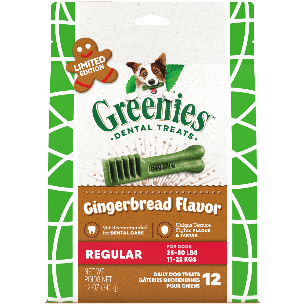 GREENIES™ Gingerbread Flavour Regular Size Dental Dog Treats